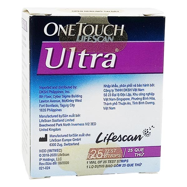 Que thử đường huyết Onetouch Ultra - Dễ dàng sử dụng